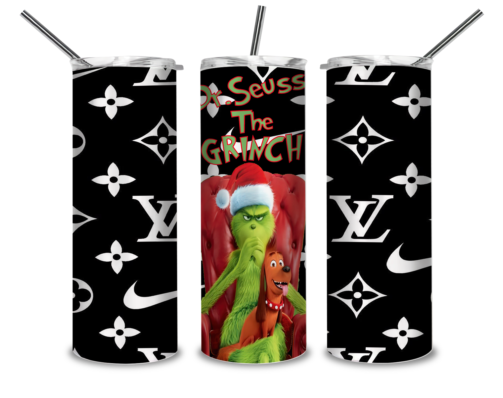Grinch Christmas LV Png, Grinch Tumbler Sublimation Design, | Inspire ...