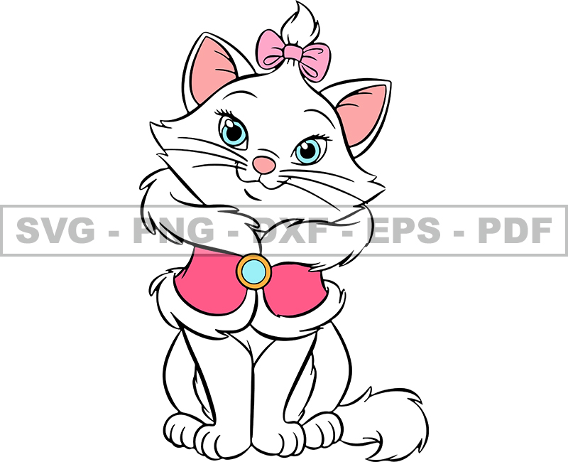 Disney Cat Marie Svg, Kitten Cat Marie Png, Cartoon Customs - Inspire ...