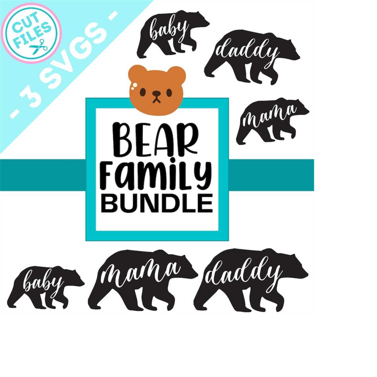 Family Bear Bundle SVG, Family Bear Bundle Designs, Mama Bea - Inspire ...