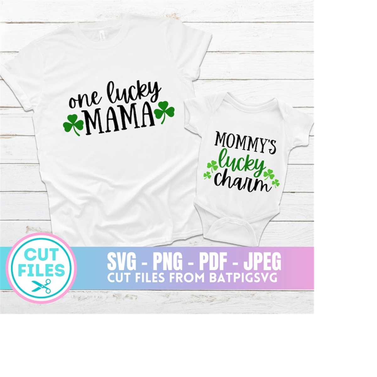 Moms St Pattys Bundle, Bundle SVG, Mommys Lucky Charm SVG, L | Inspire Uplift
