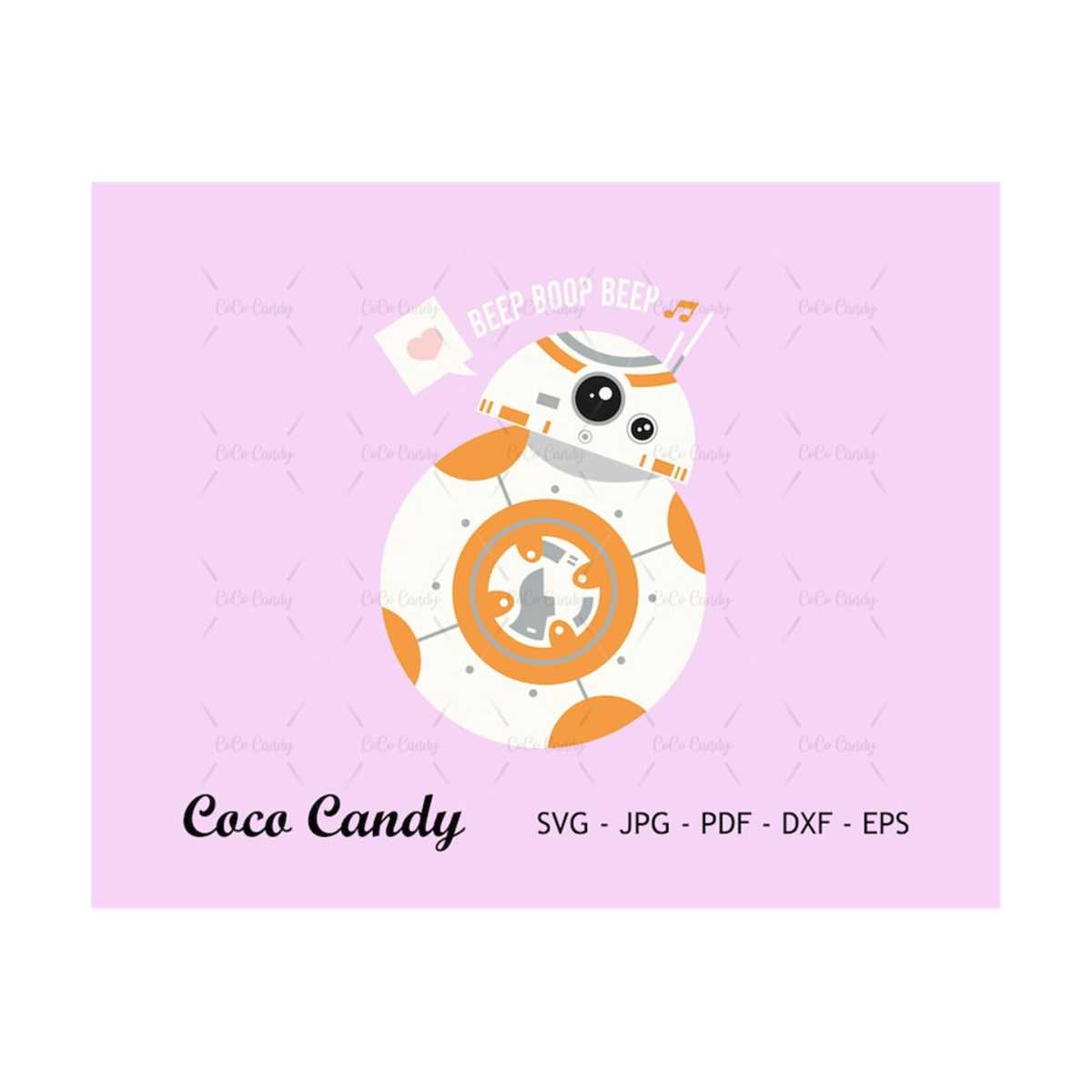 Beep Boop Beep SVG | Bb8 SVG | Heart Svg | Valentine Svg | S | Inspire ...