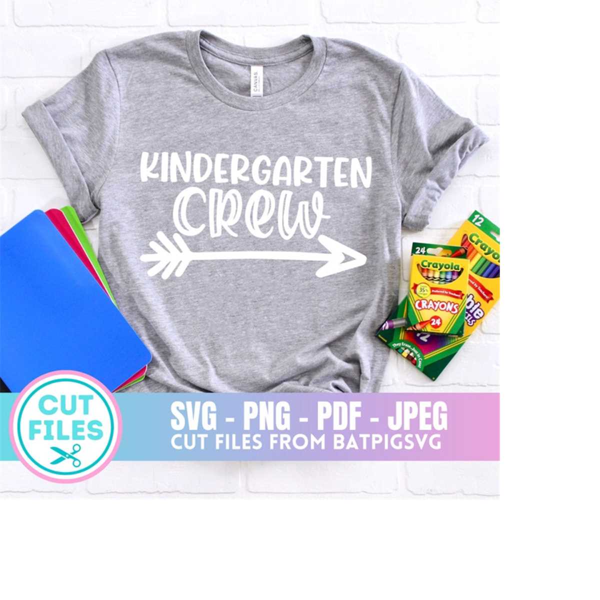 Kindergarten Crew SVG, PNG, Cut File, Teacher, Silhouette Cu - Inspire ...