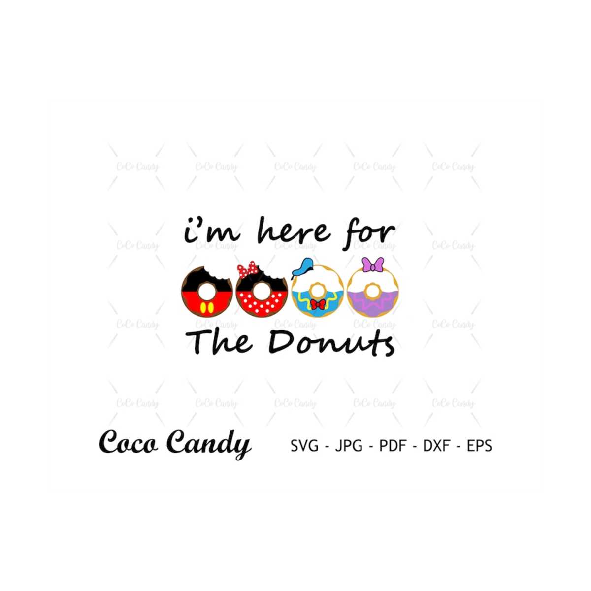 Im Here For The Donut Svg | Donuts Svg | Mouse Snack Svg | M | Inspire ...