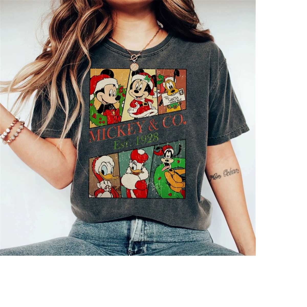 Vintage Disney Mickey Minnie Co Est 1928 Christmas Shirts Mi | Inspire ...