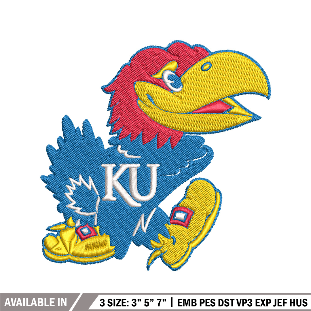 Kansas Jayhawks embroidery design, Kansas Jayhawks embroider | Inspire ...