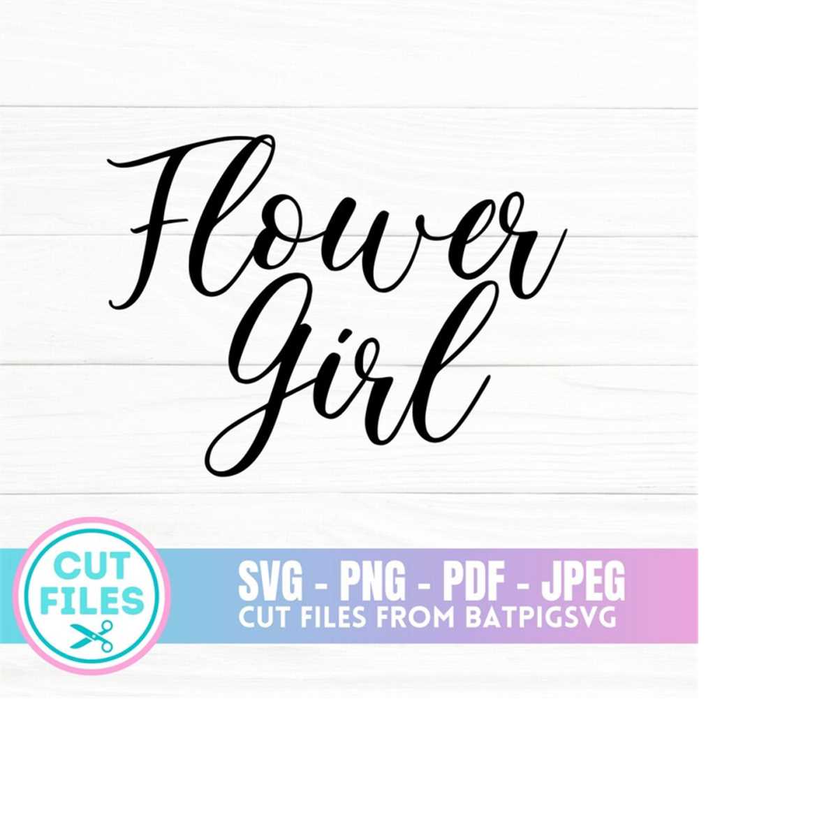 Flower girl SVG, SVG Cut File, SVG, Wedding Svg, Bridal, Bri - Inspire ...