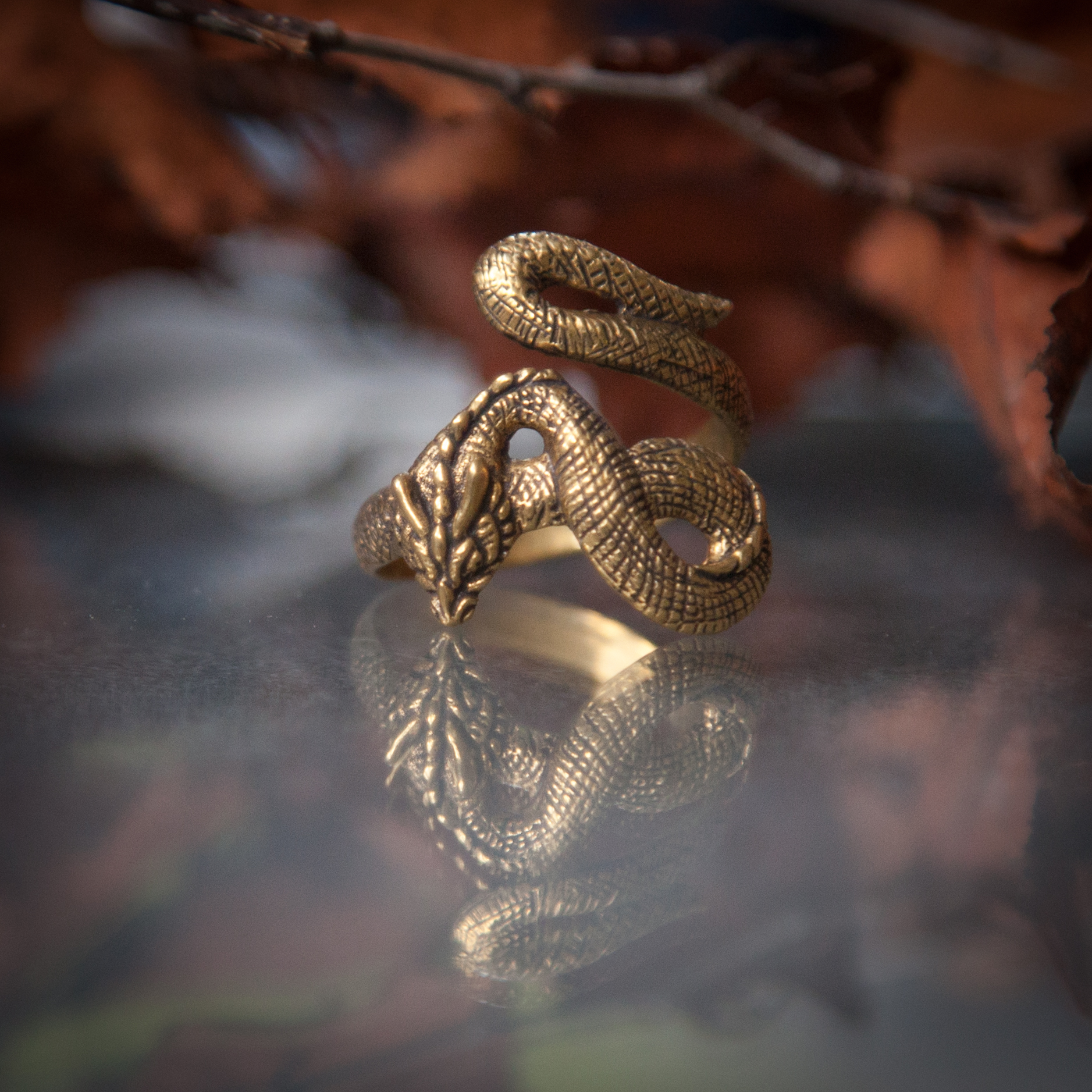 Snake ring. Snake wraps around finger. Snake jewelry. | Inspire Uplift