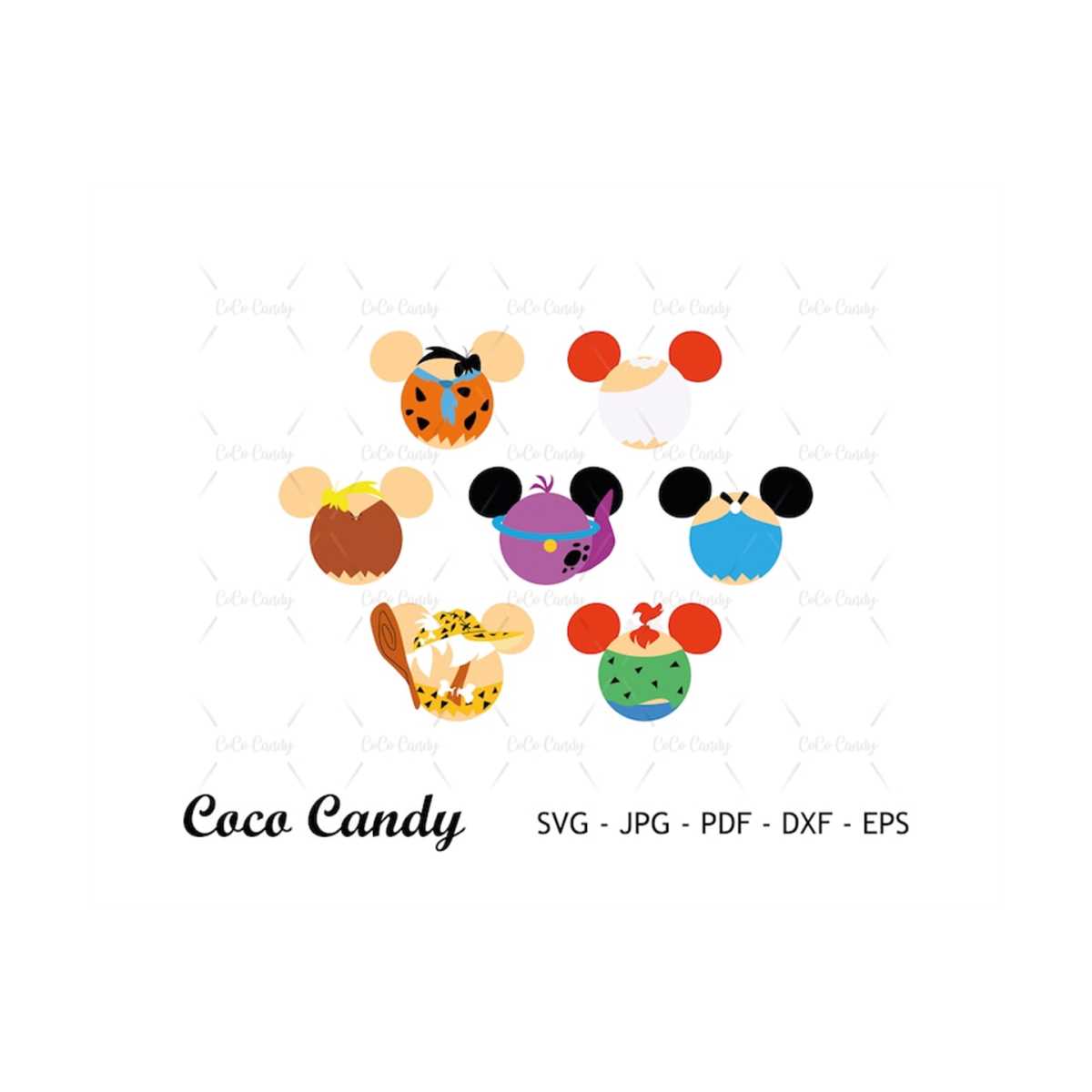 The StonesFamily Bundle Svg | Fred SVG | Mouse Ear SVG | Peb | Inspire ...