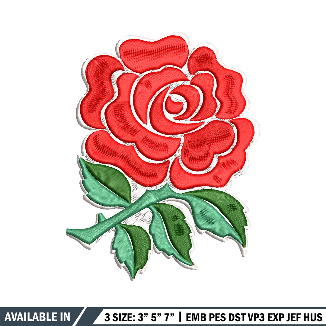 Red rose embroidery design, Rose embroidery, Emb design, Emb | Inspire ...