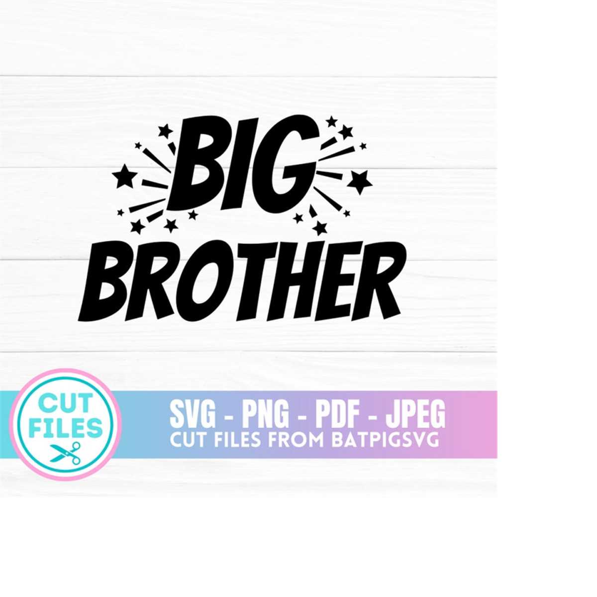 Big Brother SVG, Big Brother Cut File, SVG file for Cricut, - Inspire ...