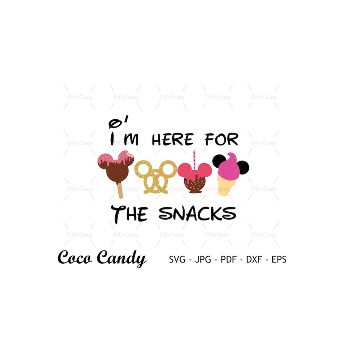 Here For Snacks Svg | Inspire Uplift