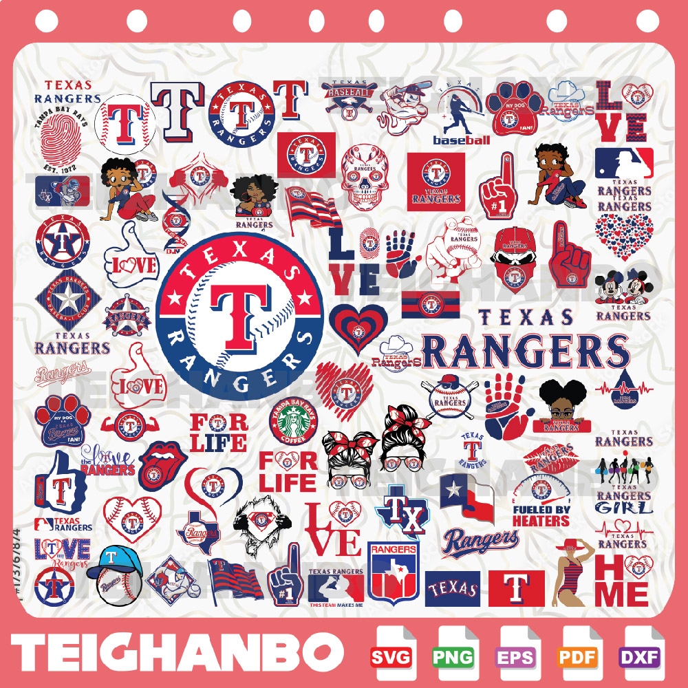 85 Files Texas Rangers Team Bundles Svg, Texas Rangers Svg, | Inspire ...