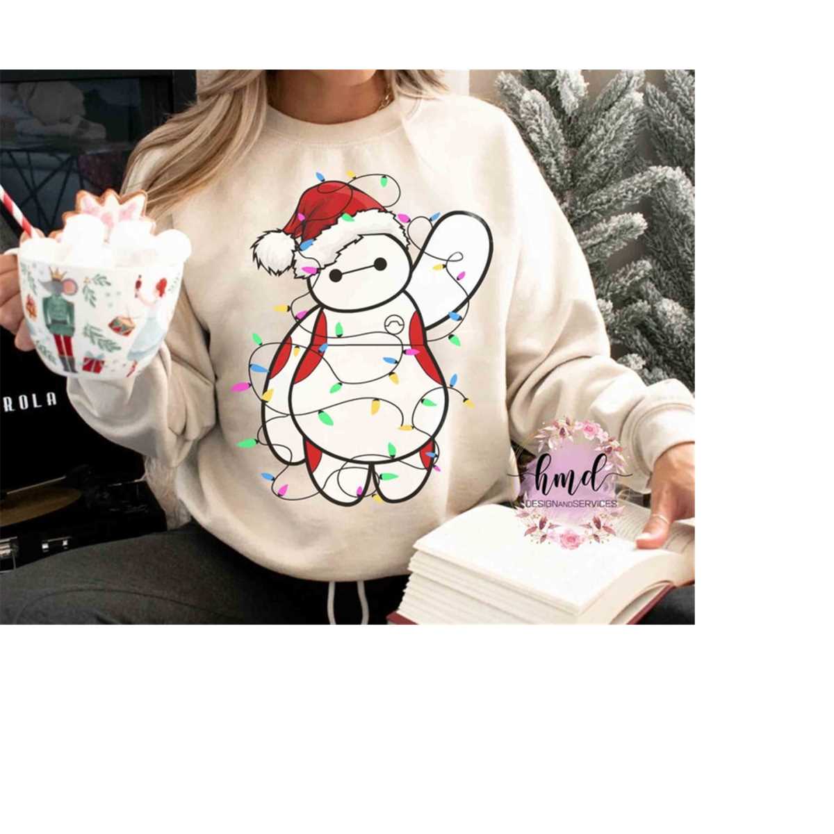 Big Hero 6 Cute Santa Baymax Christmas Lights T-shirt, Micke | Inspire ...