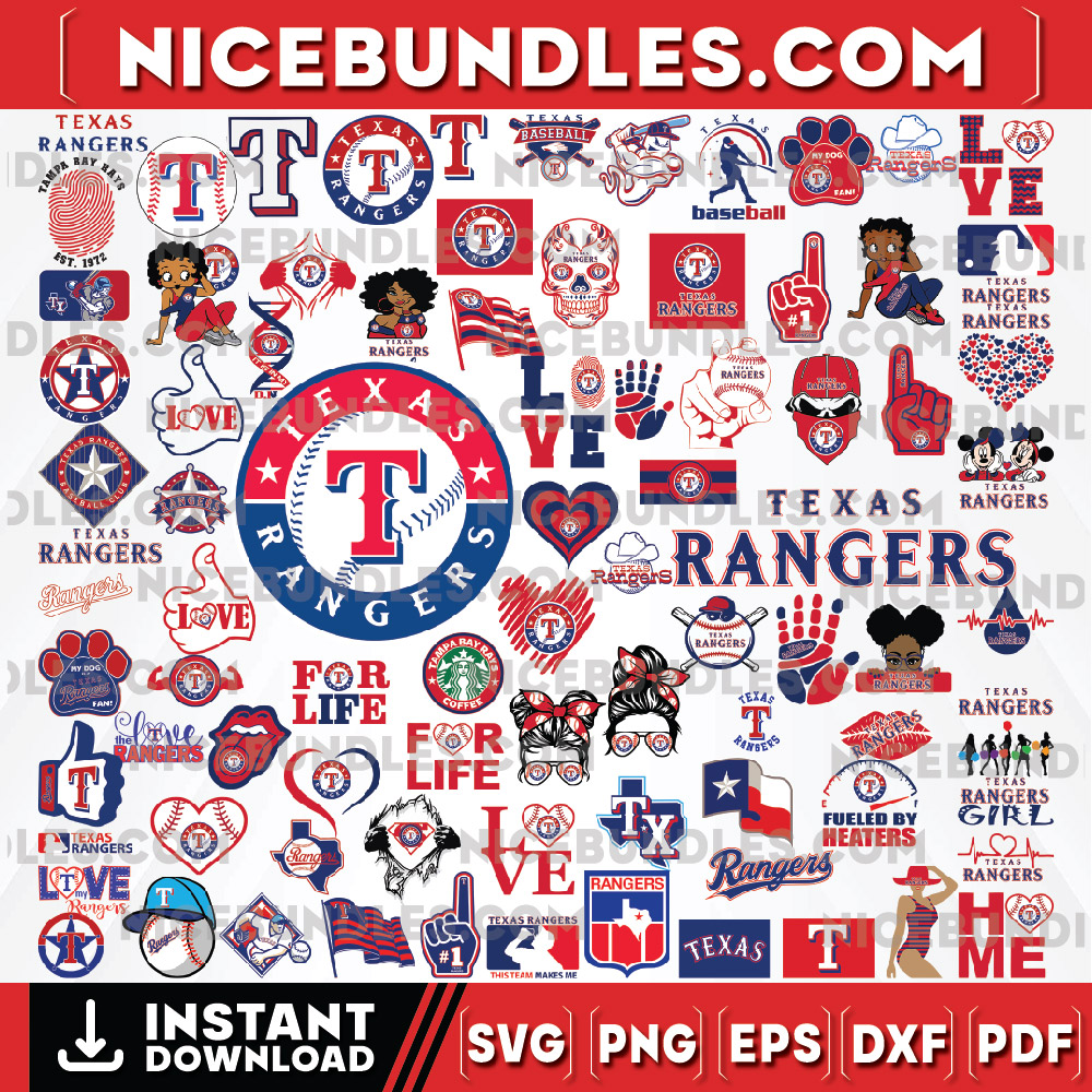 85 Files Texas Rangers Team Bundles Svg, Texas Rangers Svg, | Inspire ...