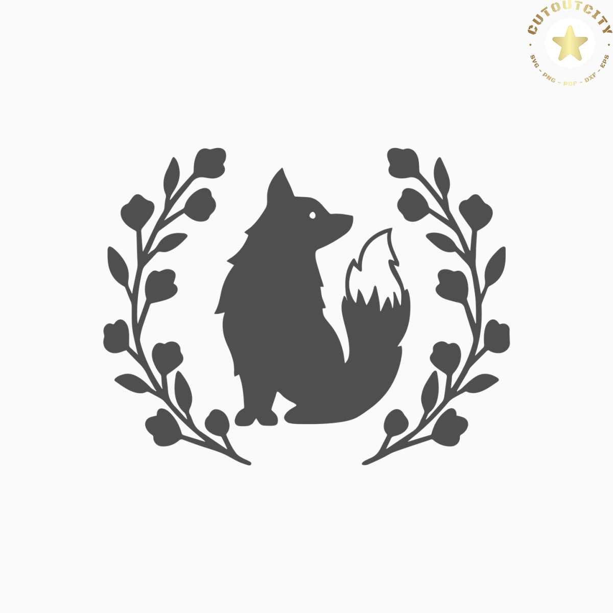 Fox SVG file, Fox Cut file, Fox Silhouette svg, Fox Wreath c | Inspire ...