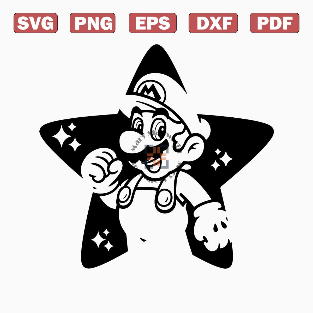 Mario Star Vector 43 svg, png, jpg, pdf, Clip art Files For | Inspire ...
