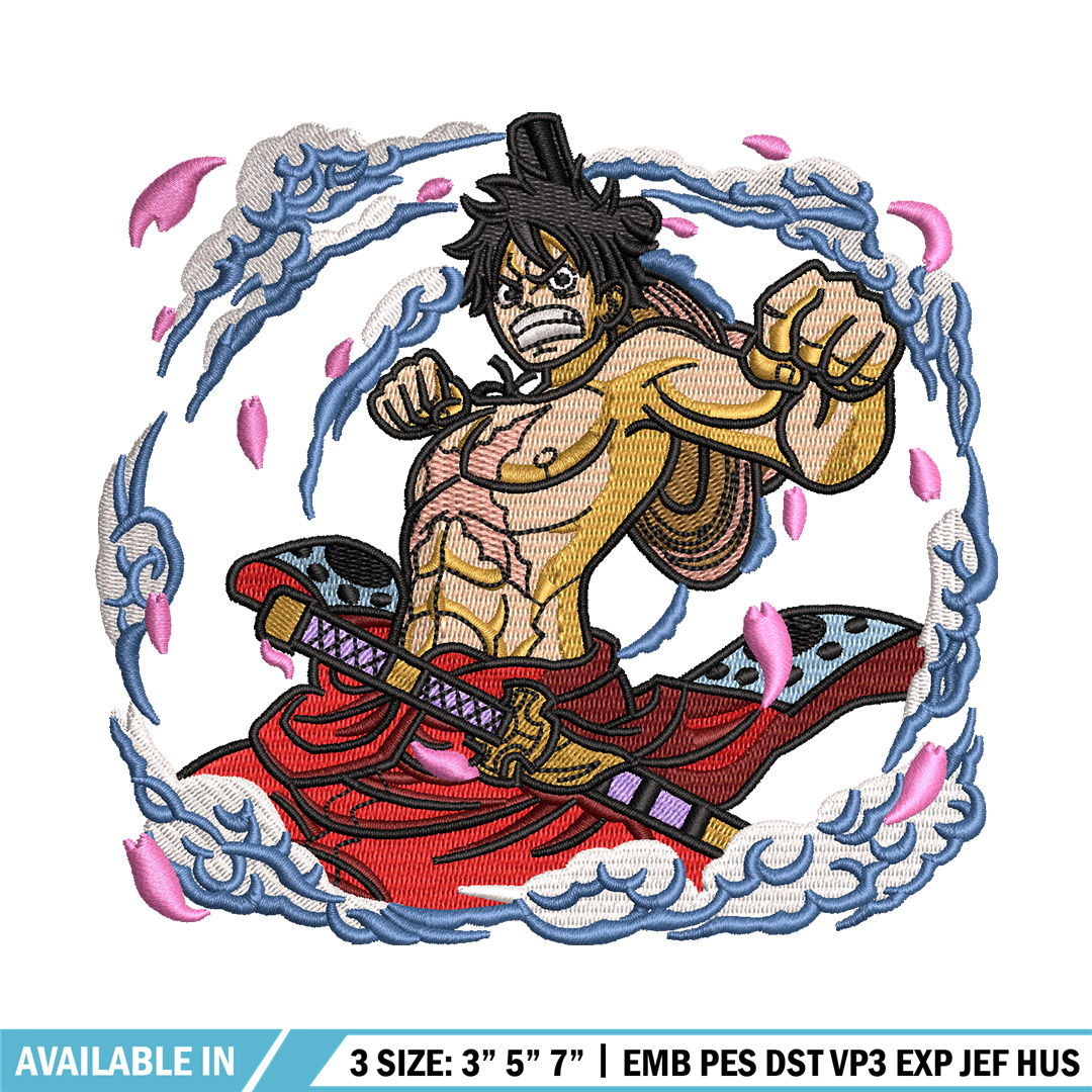 Luffy wano embroidery design, One piece embroidery, Anime de | Inspire ...