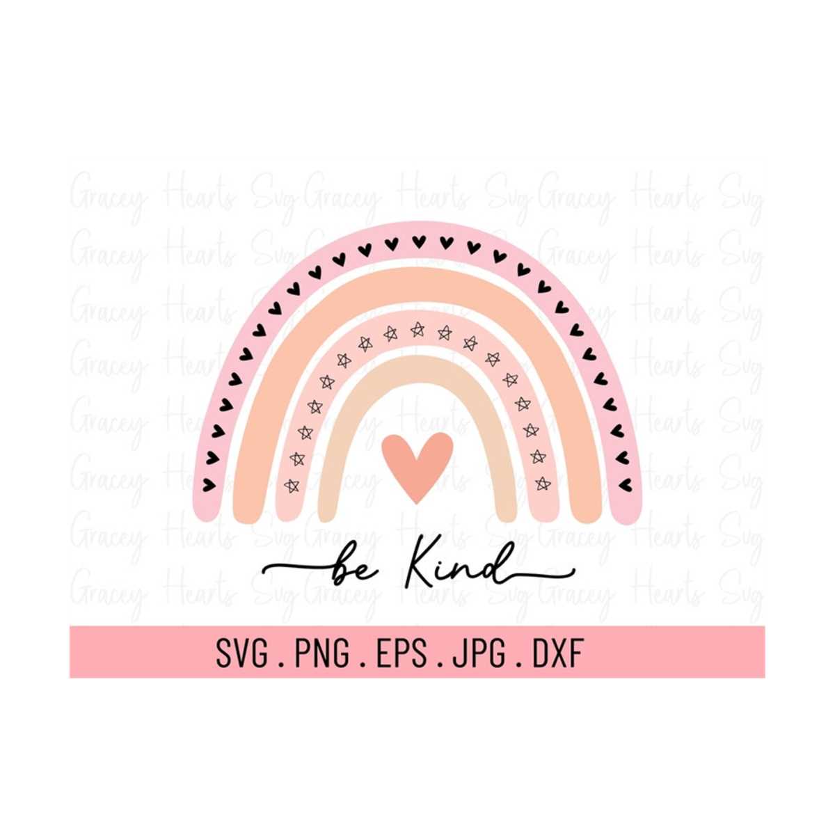 boho rainbow be kind svg, boho rainbow svg, kindness svg, ch | Inspire ...