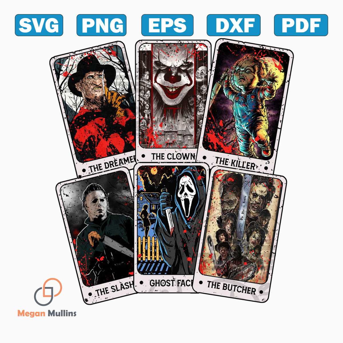 Horror Tarot Cards Character Png, Halloween Movie Killer Png | Inspire ...