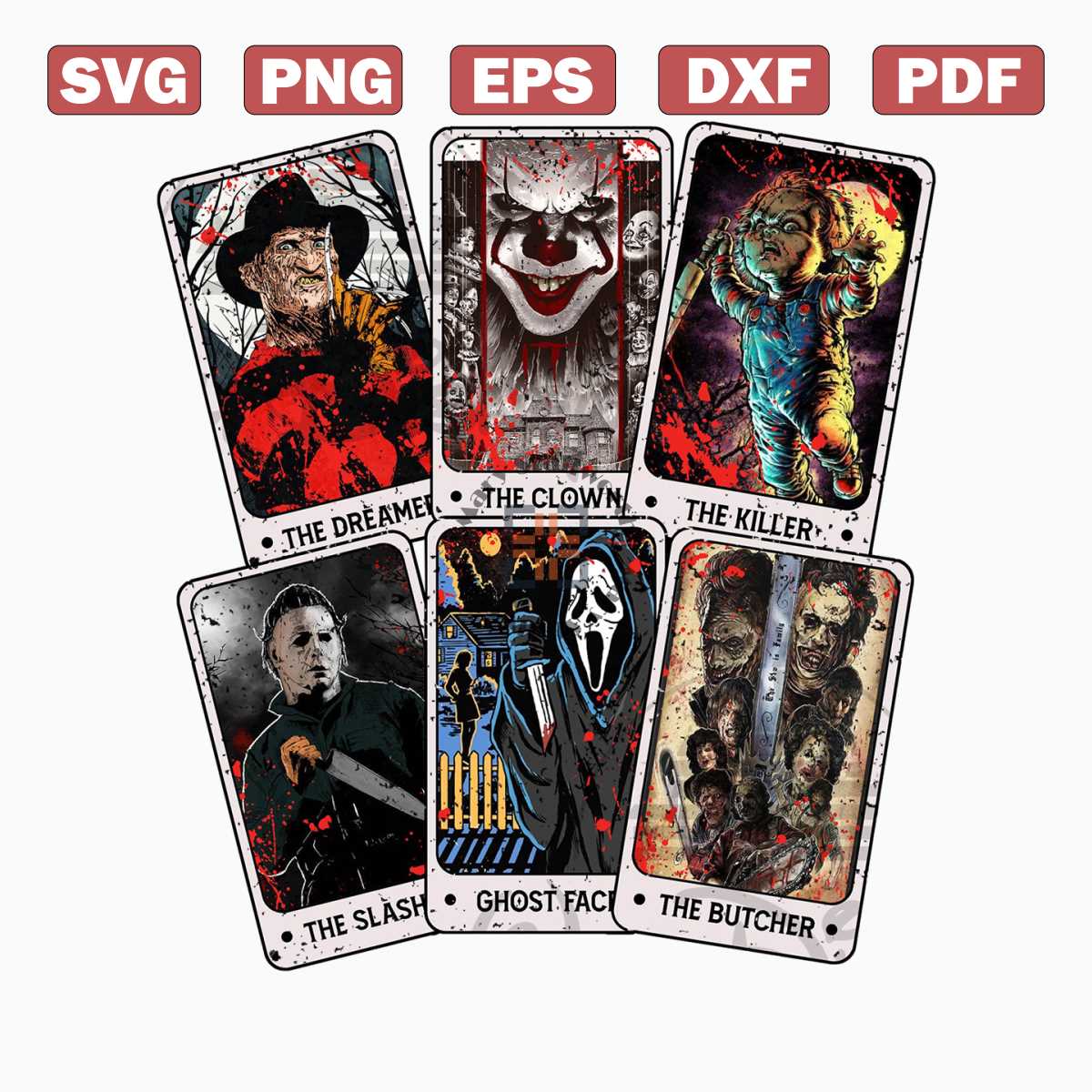 Horror Tarot Cards Character Png, Halloween Movie Killer Png | Inspire ...