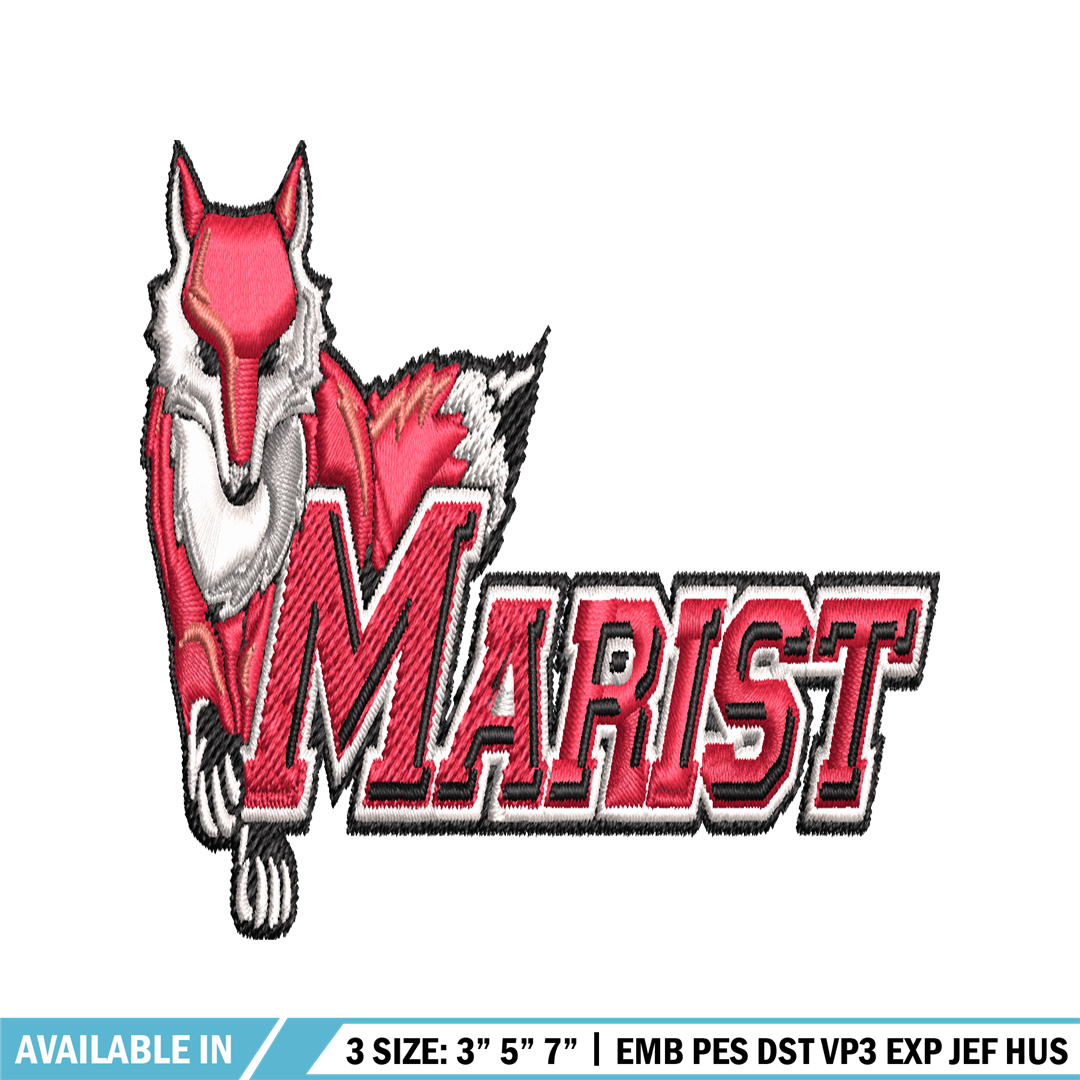 Marist Red Foxes embroidery design, Marist Red Foxes embroid | Inspire ...