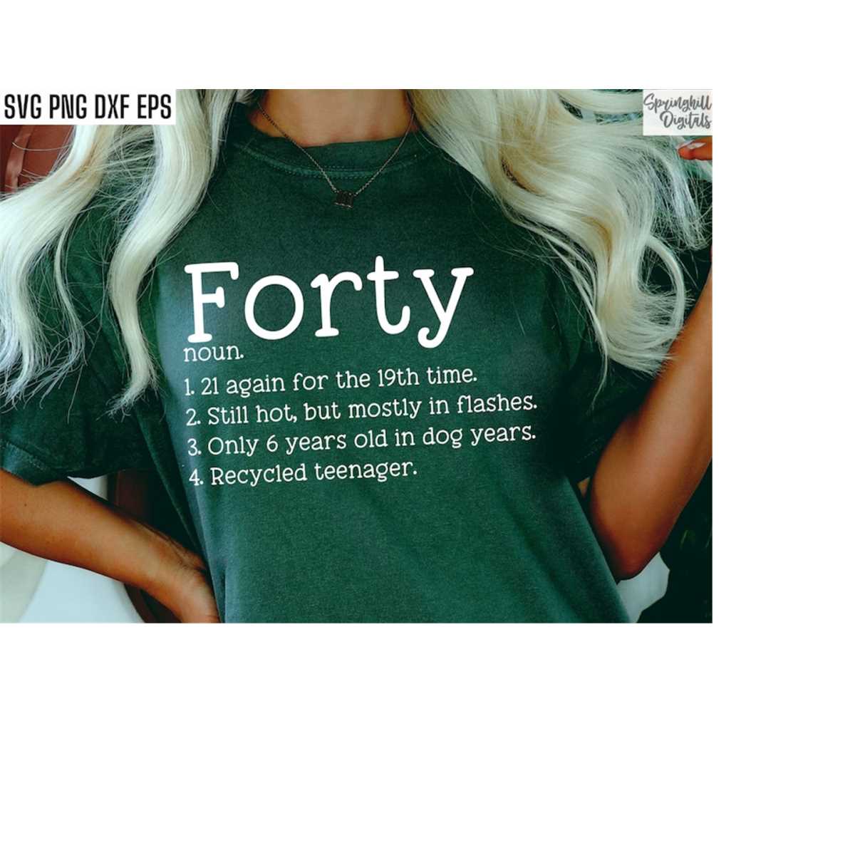 40th Birthday Svgs | Fortieth Birthday Svgs | Forty Definiti - Inspire ...