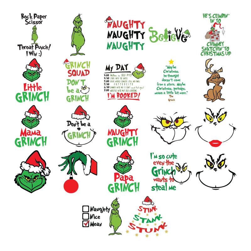 The Grinch Bundle Svg, Grinch Christmas Svg, The Grinch Svg, | Inspire ...