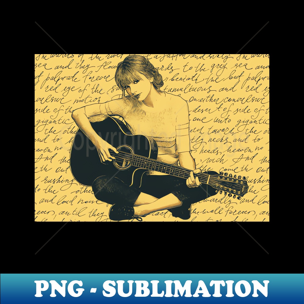 Taylor Swift Guitar Art - Elegant Sublimation PNG Download - | Inspire ...