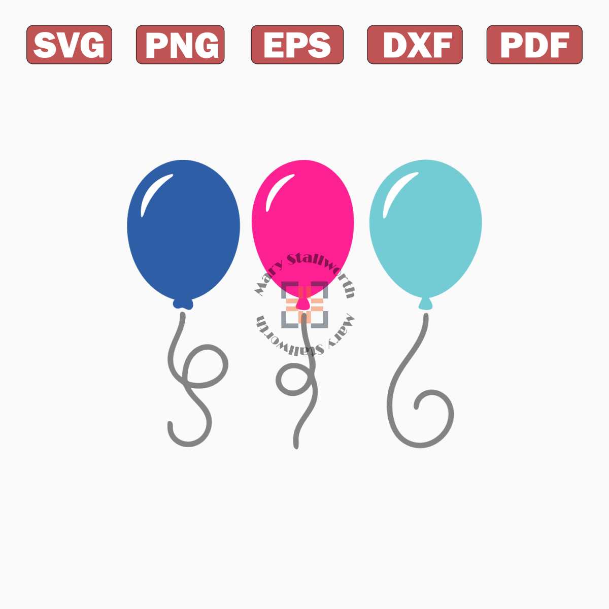 Balloon svg Birthday Balloons Cut File svg svg dxf eps | Inspire Uplift