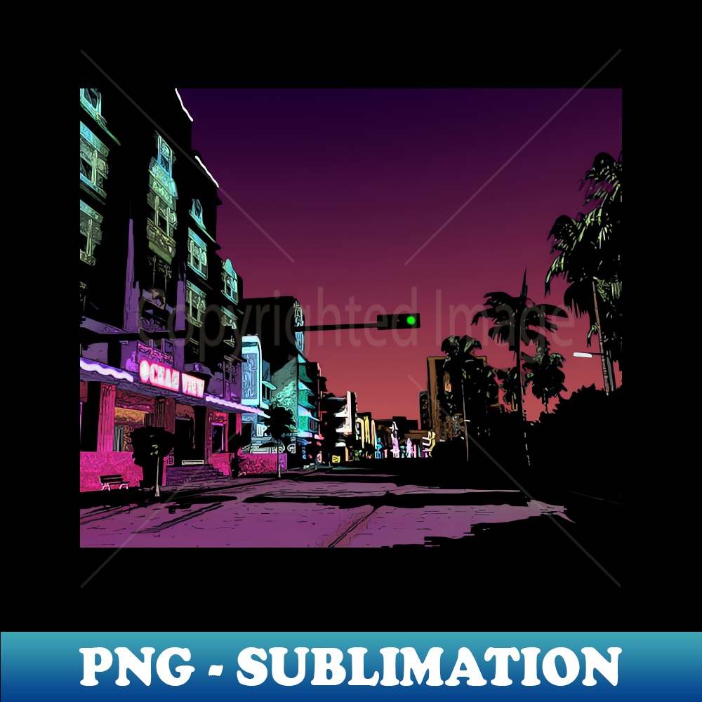 Ocean View Hotel Gta Vice City - Sunset - Stylish Sublimati | Inspire ...