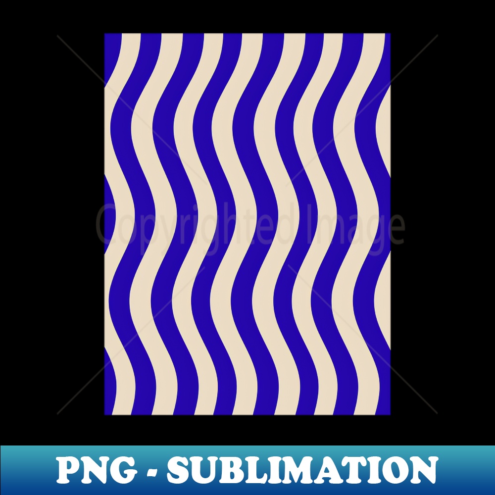 Wobbly Pop Stripes Pattern in Cobalt Blue and Beige - Decora - Inspire ...