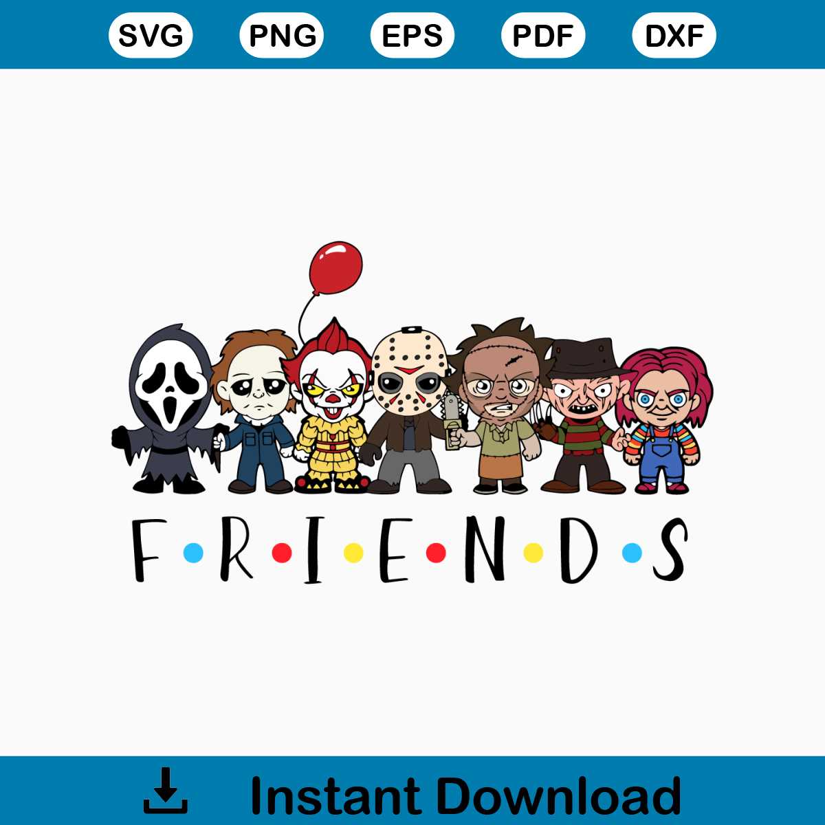 Horror Characters SVG, Horror Friends Svg, Horror Halloween, - Inspire ...