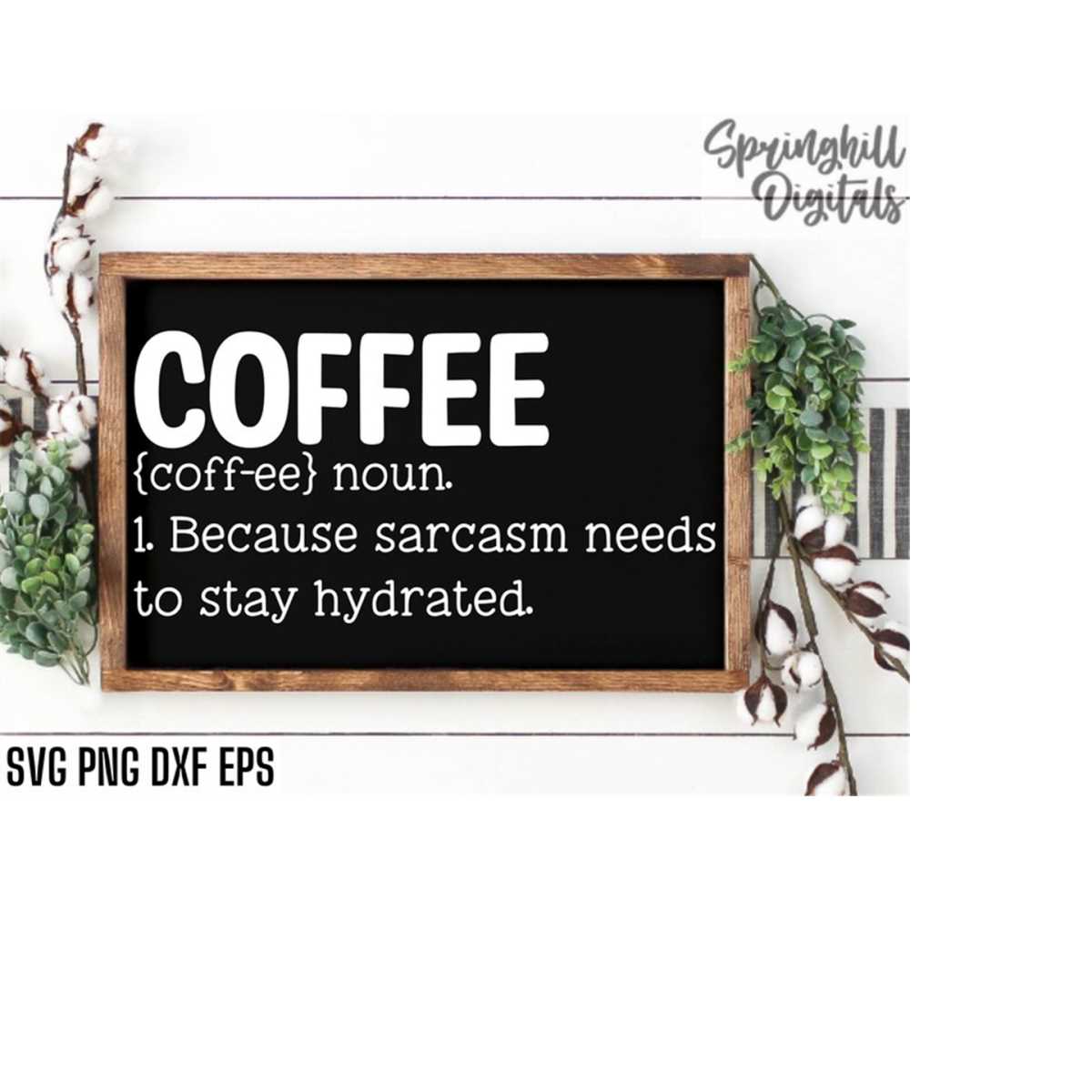 Funny Coffee Definition | Cafe Sign Svgs | Wooden Coffee Sig - Inspire ...