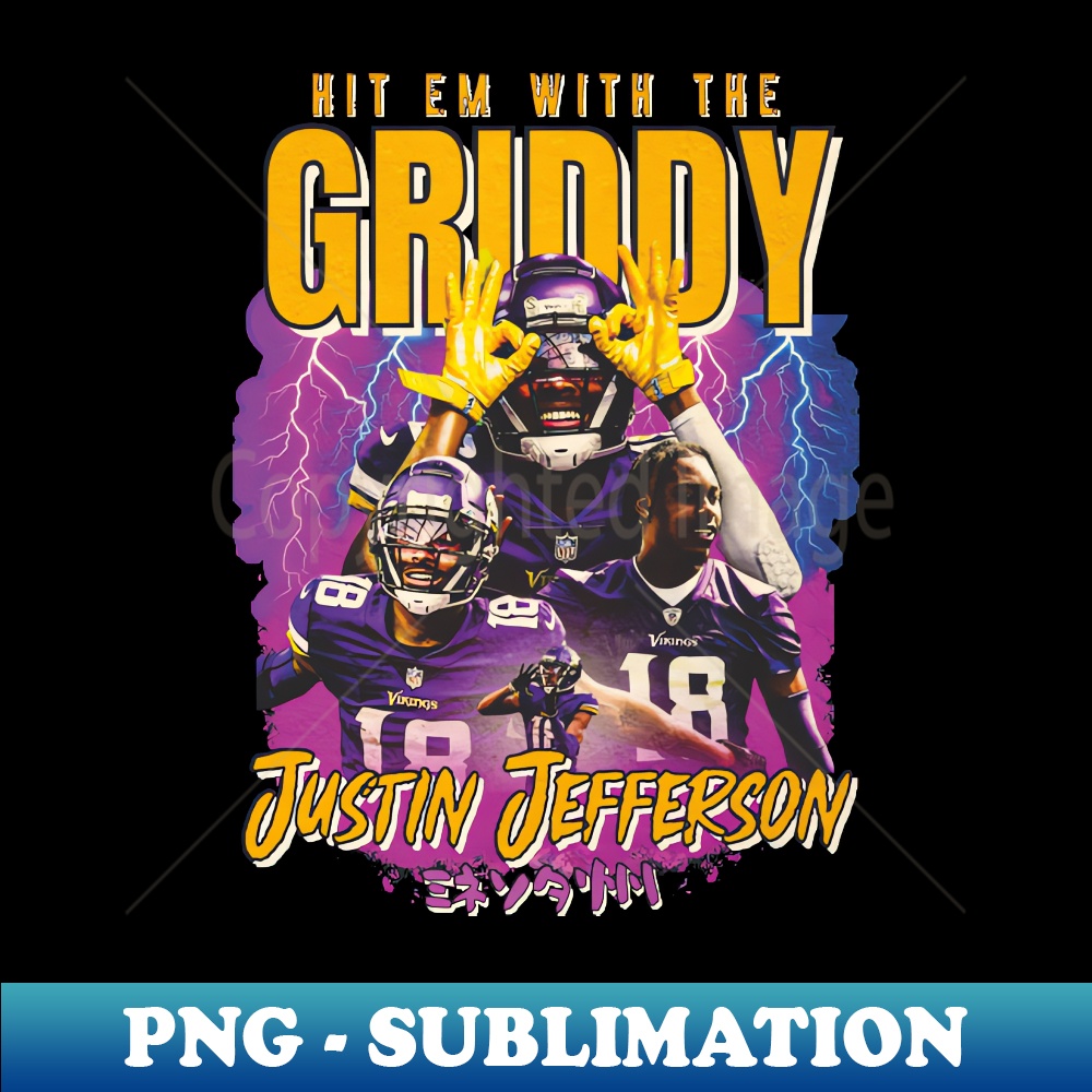 Justin Jefferson Griddy Original Aesthetic Tribute - PNG Tra | Inspire ...