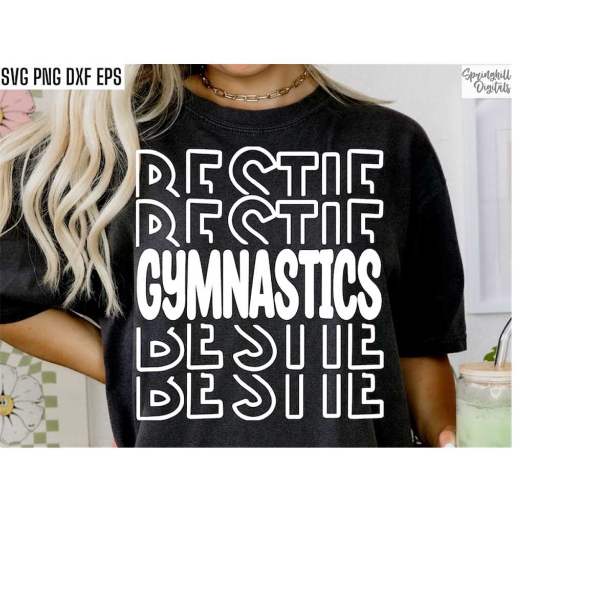Gymnastics Bestie Svg | Gymnast Shirt Pngs | Best Friend Cut - Inspire ...