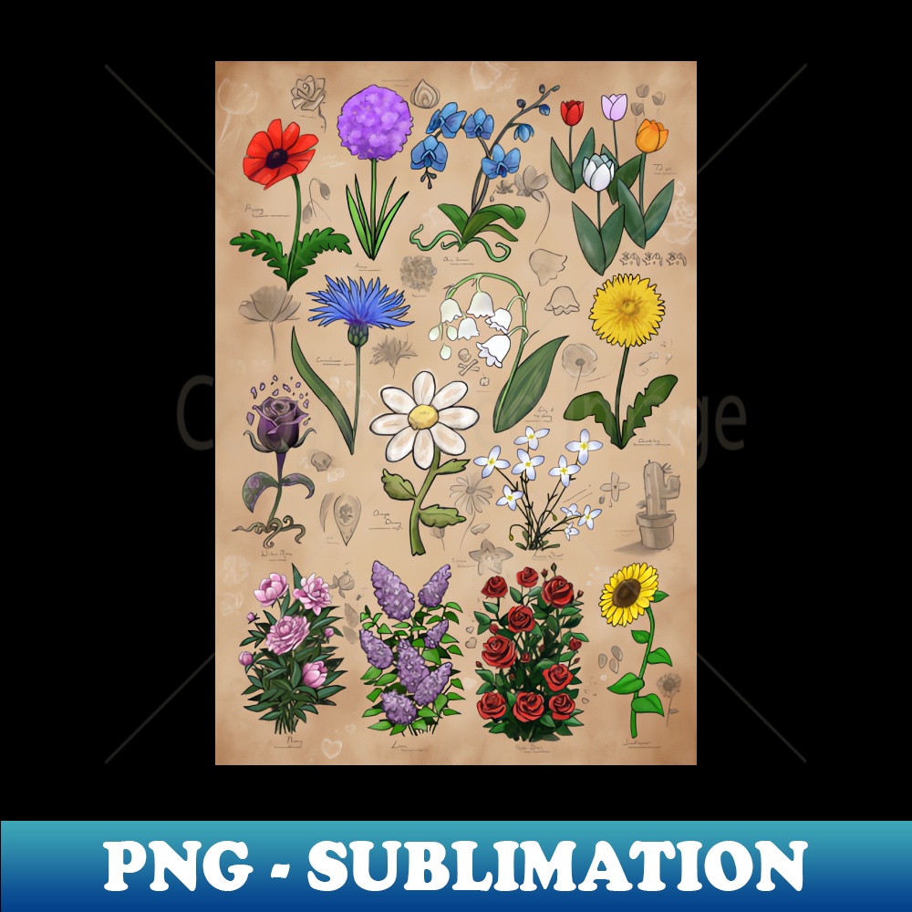 Flowers of Minecraft Botanical Illustrations - PNG Transpare - Inspire ...