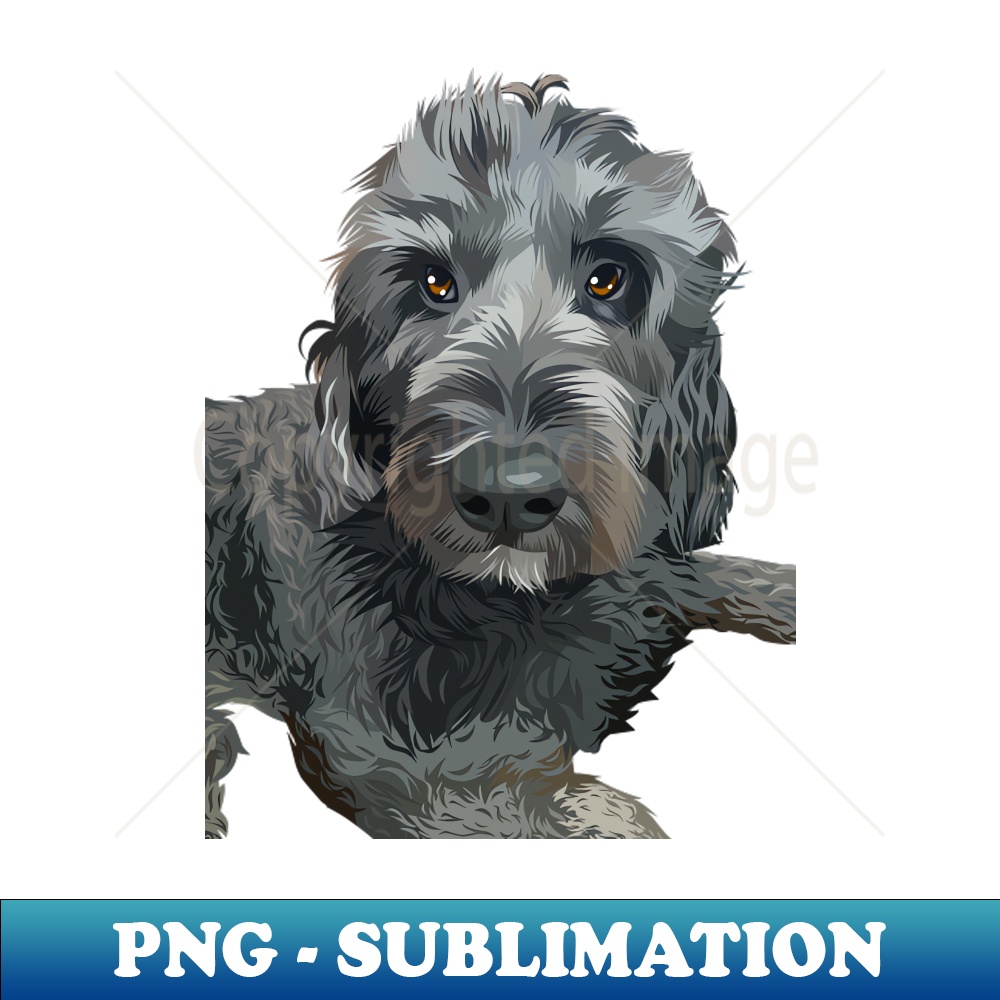 long haired gray dog-vector art - Creative Sublimation PNG D | Inspire ...