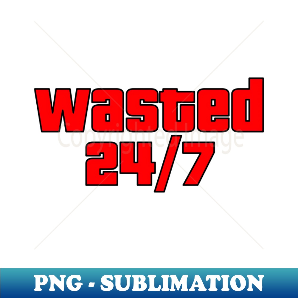 GTA Wasted 247 - PNG Transparent Digital Download File for S | Inspire ...