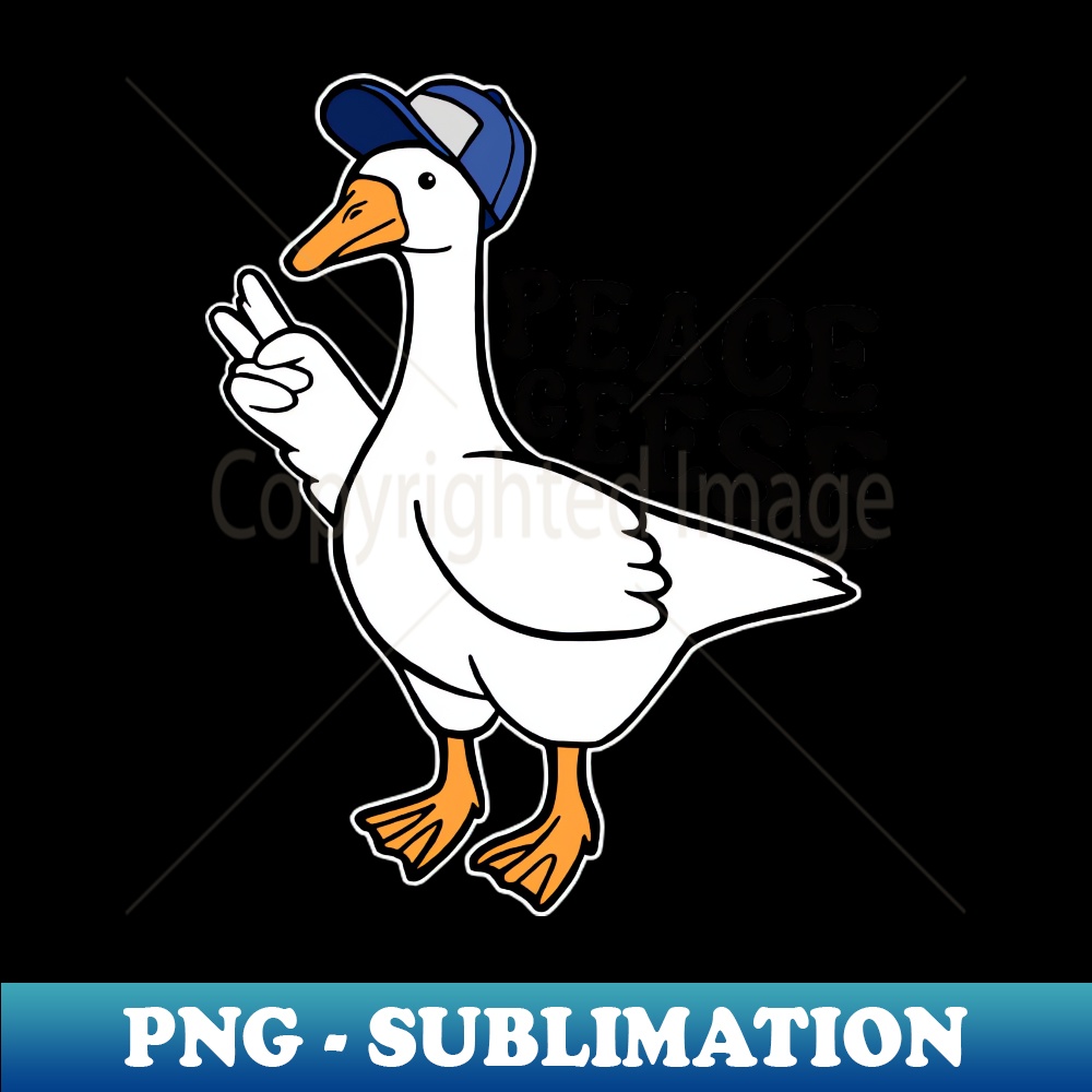 Peace Geese Silly Goose with Hat - PNG Transparent Sublimati | Inspire ...