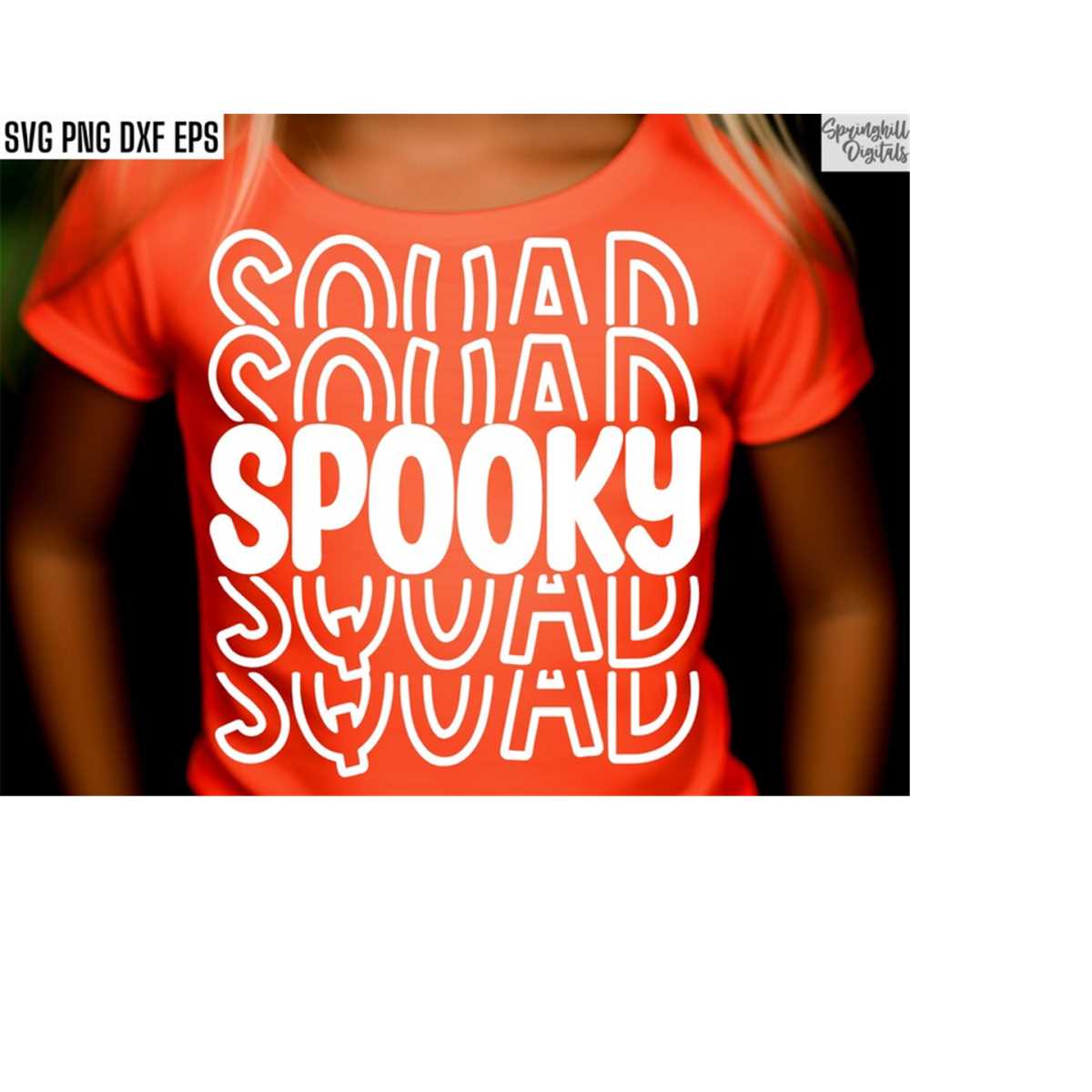 Spooky Squad Svgs, Kids Halloween Pngs, Halloween T-shirt De | Inspire ...