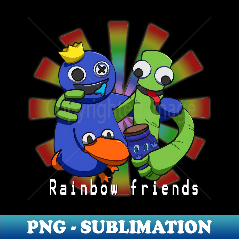 blue rainbow friends hugs retro - PNG Transparent Sublimatio | Inspire ...