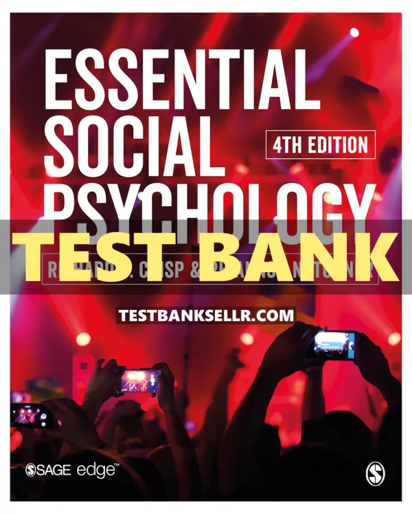 Test Bank for Essential Social Psychology 4th Edition Crisp | Inspire ...