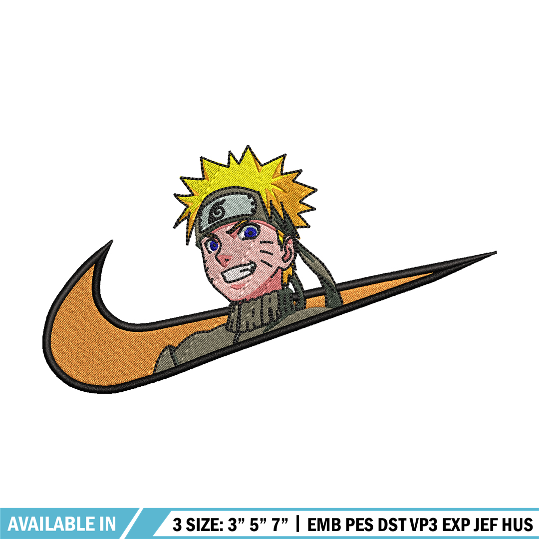 Naruto smile Nike Nike embroidery design, Naruto embroidery, | Inspire ...