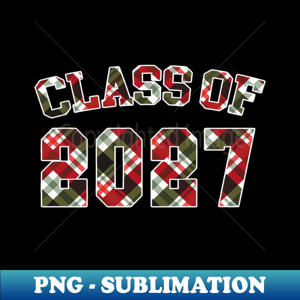 Pattern Flannel-Class Of 2027 8th Grade-10 - Premium PNG Sub | Inspire ...