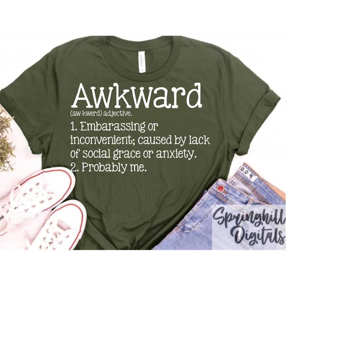 Awkward Svg | Definition Cut File | Salon Sign Svg | Funny J - Inspire ...