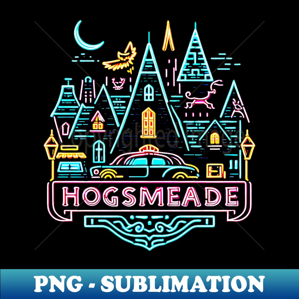 Neon Hogsmeade - Instant Sublimation Digital Download - Stun - Inspire ...