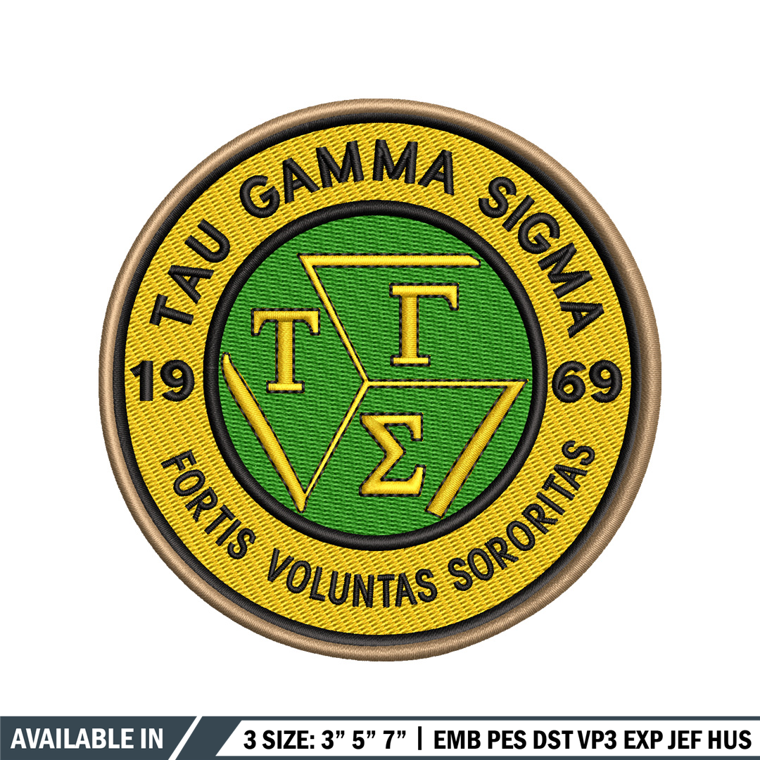 Tau Gamma Sigma embroidery design, logo embroidery, logo des | Inspire ...