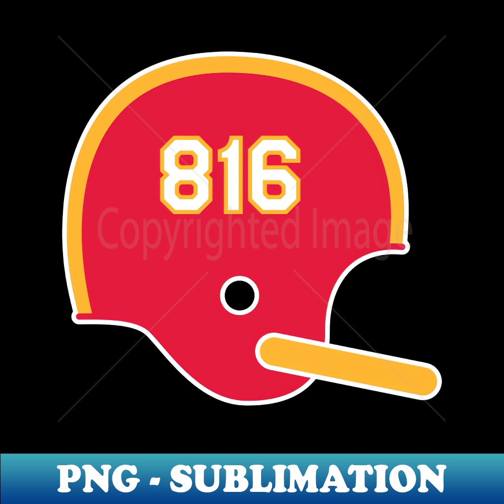 Kansas City Chiefs 816 Helmet - High-Resolution PNG Sublimat | Inspire Uplift