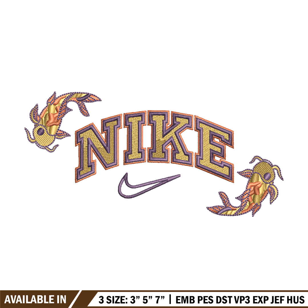 Nike fish Logo embroidery design, Nike fish embroidery, Nike | Inspire ...