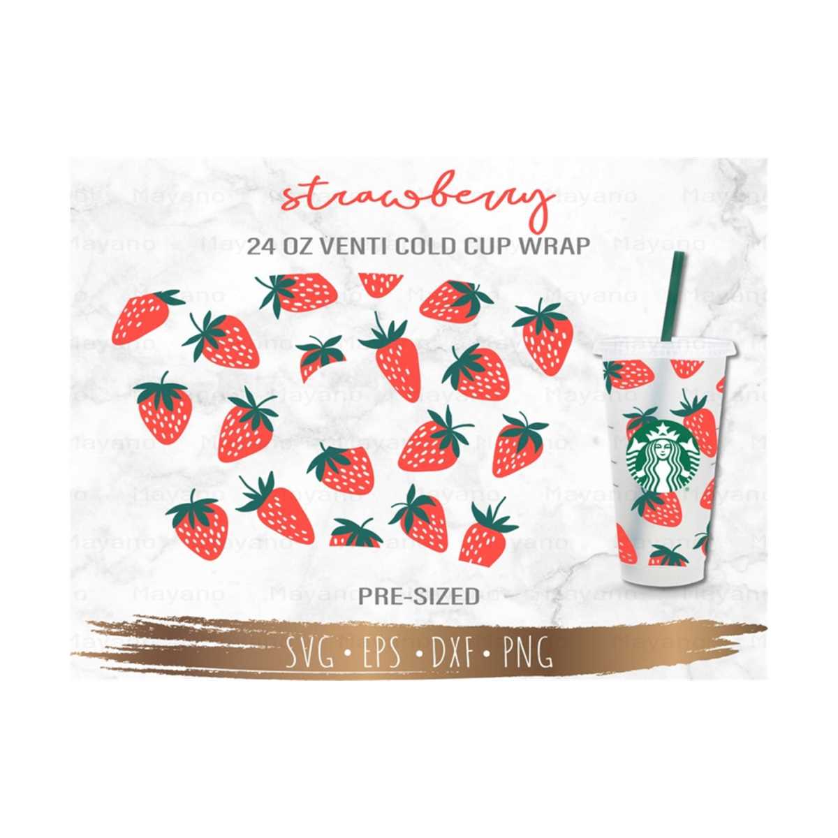 Strawberry Starbucks Cup Svg Strawberry Svg Starbuck Cup S Inspire Uplift
